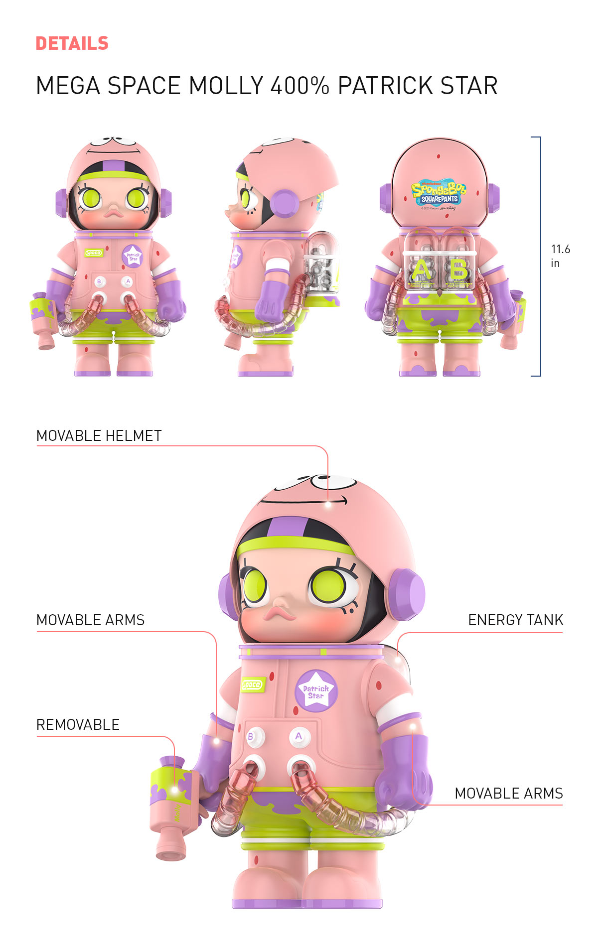 POP MART MEGA SPACE MOLLY 400% Patrick Star Sold By Geek PH, 56% OFF