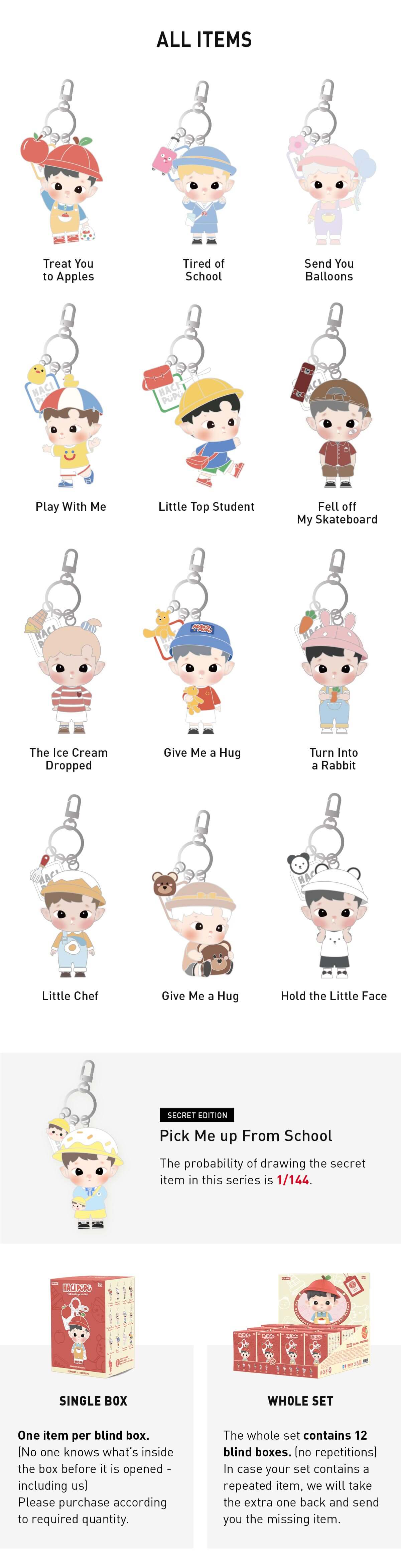 HACIPUPU The Kindergarten Day Series-Blind Box Keychain - POP MART ...
