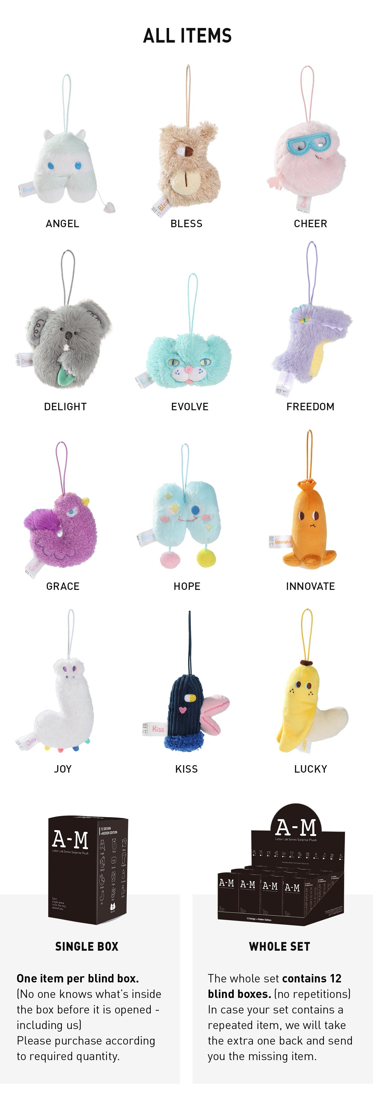 Alphabet Lab Plush Pendant Series（A-M） - POP MART (United States)