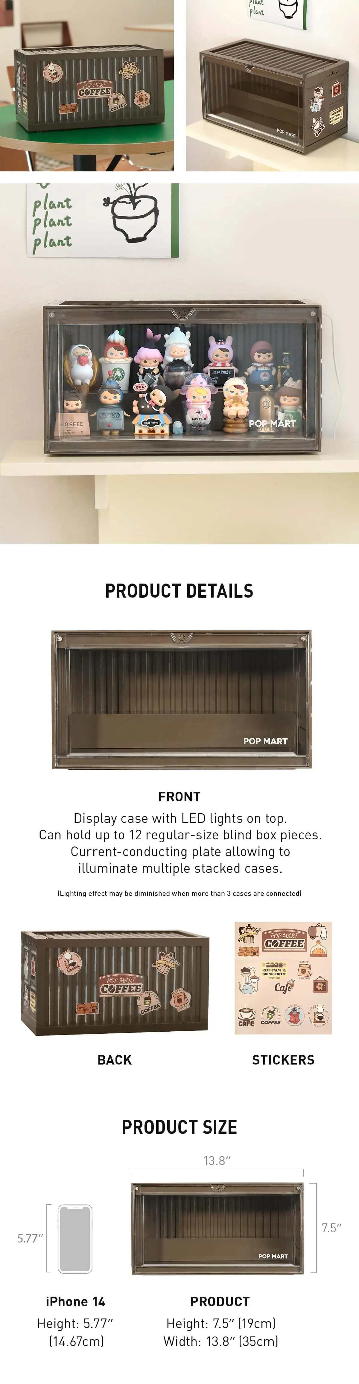 POP MART Luminous Display Container (Coffee) - POP MART (United States)