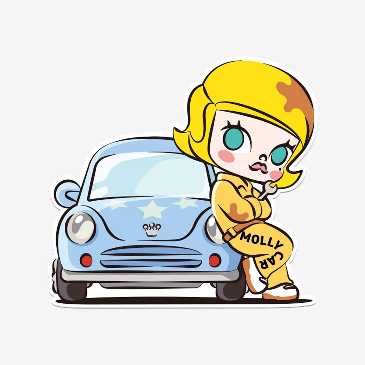 Over＄49 Gift-MOLLY Car Car Series Jelly Stickers - POP MART (United States)