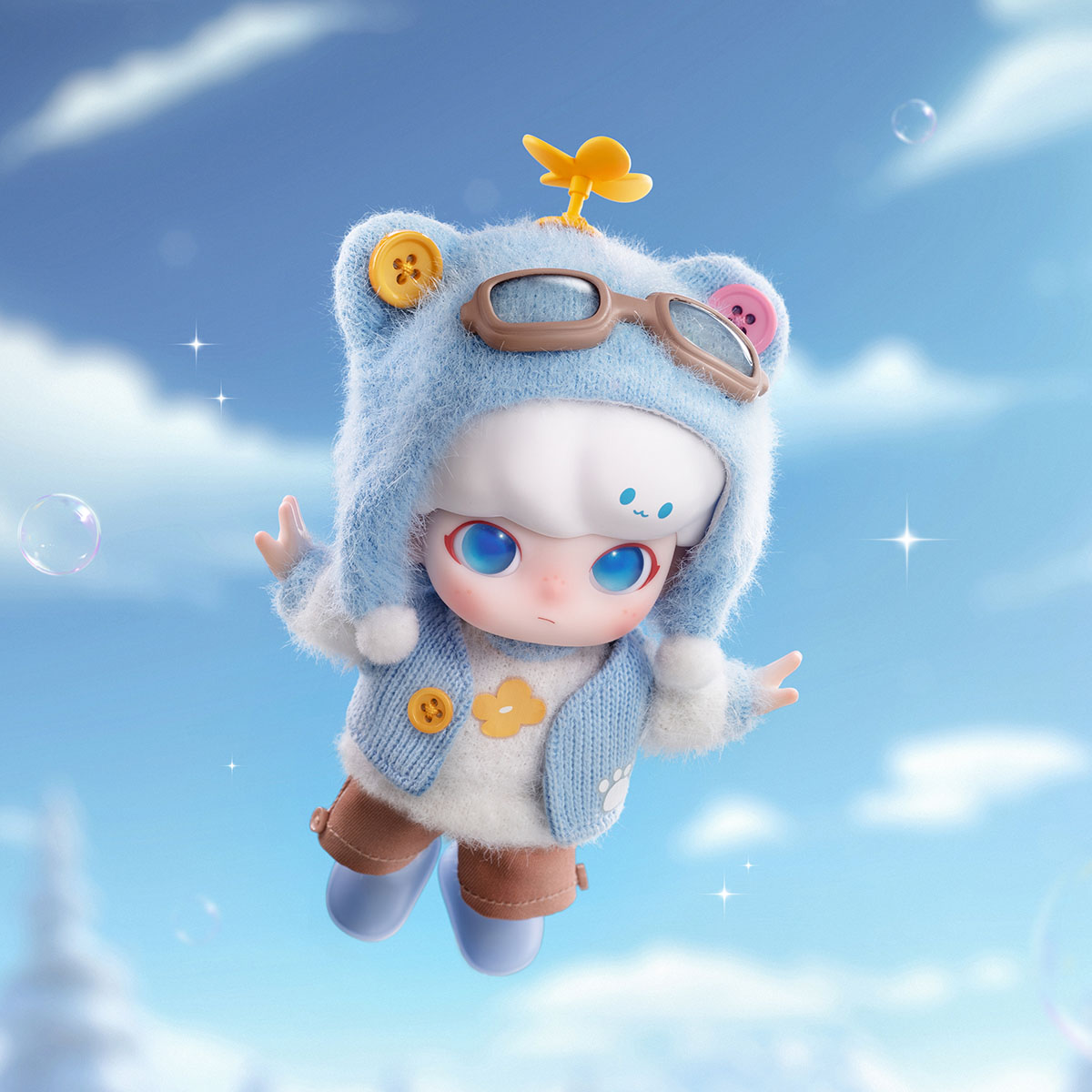 DIMOO Pilot Bear Action Figure | Designer Figure - POP MART (United States)