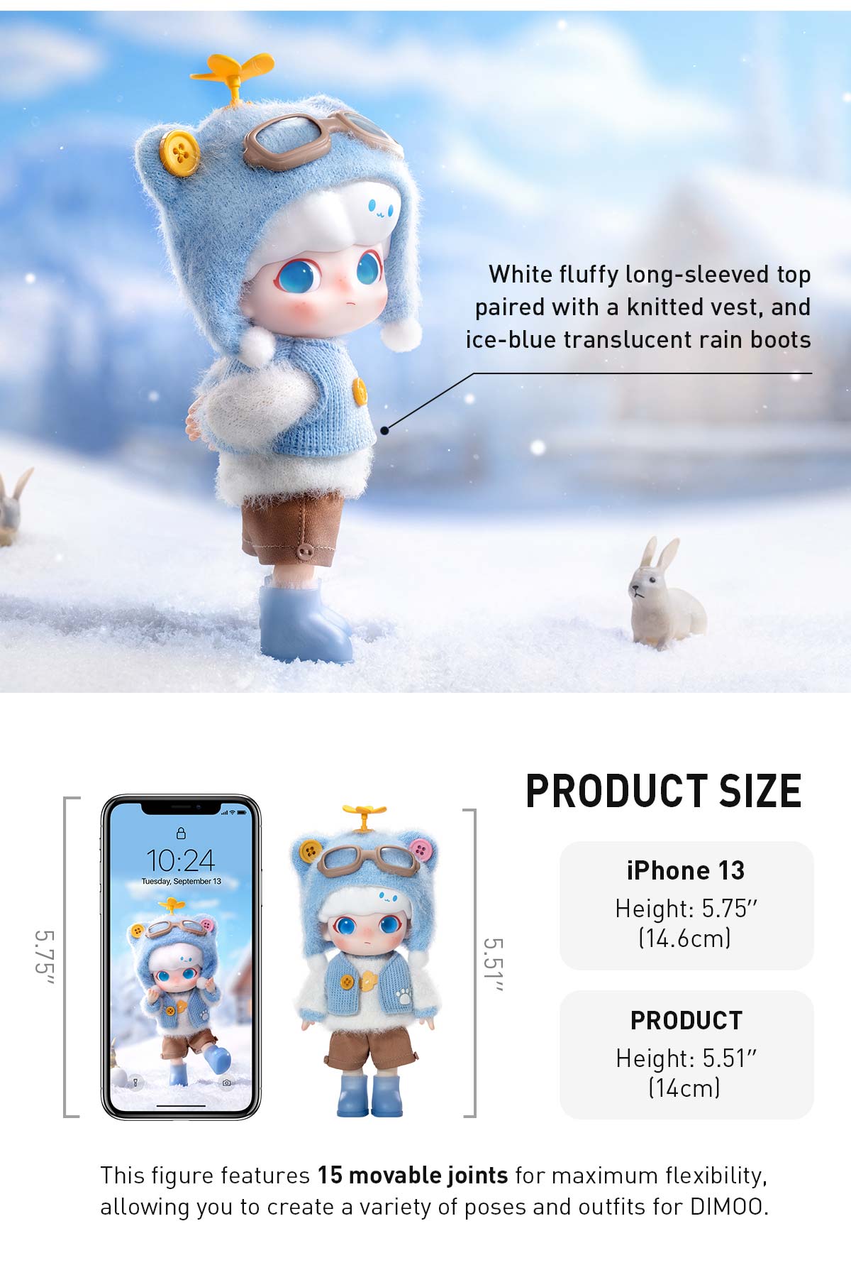 DIMOO Pilot Bear Action Figure | Designer Figure - POP MART (United States)