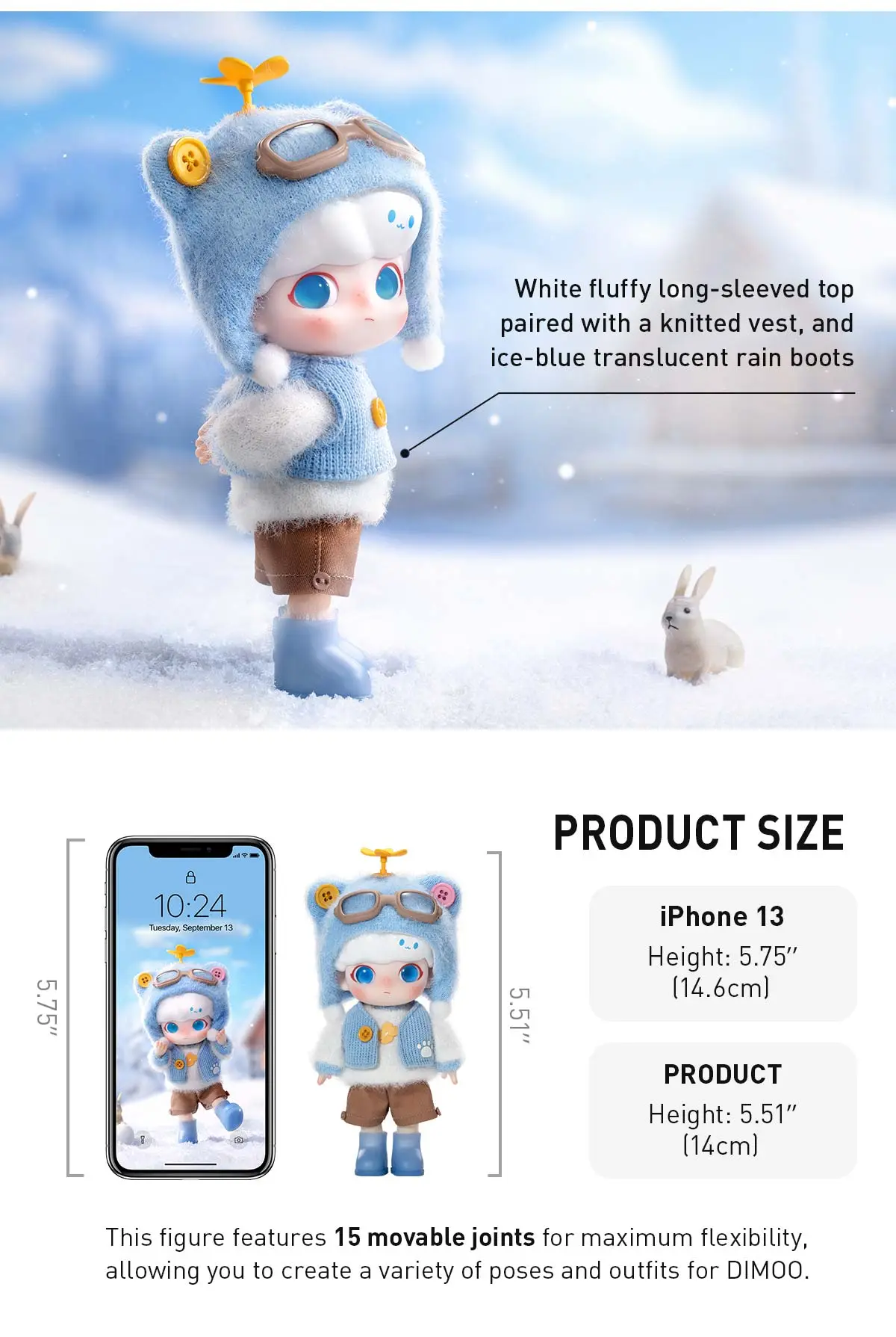 DIMOO Pilot Bear Action Figure | Designer Figure - POP MART (United States)