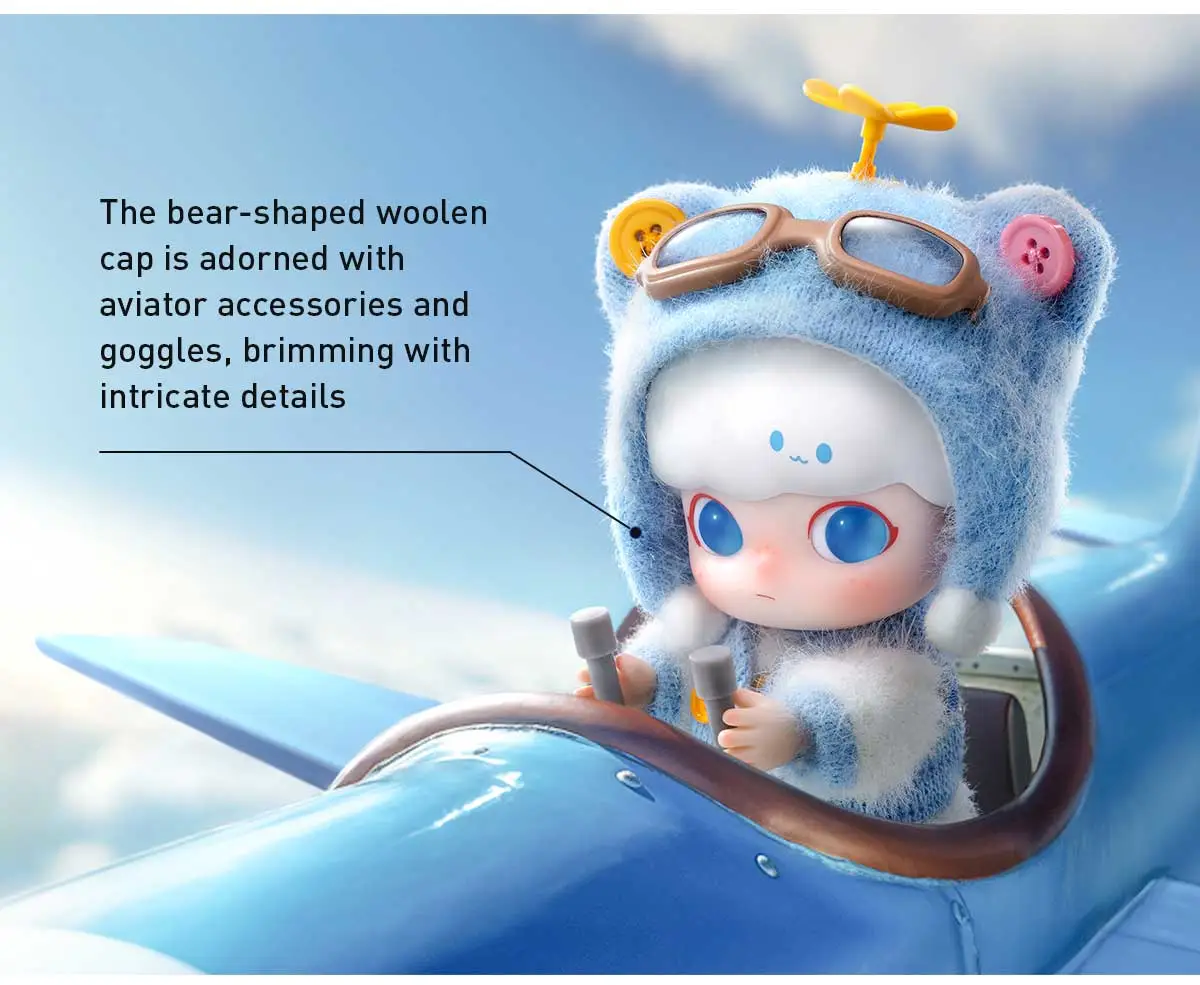DIMOO Pilot Bear Action Figure | Designer Figure - POP MART (United States)