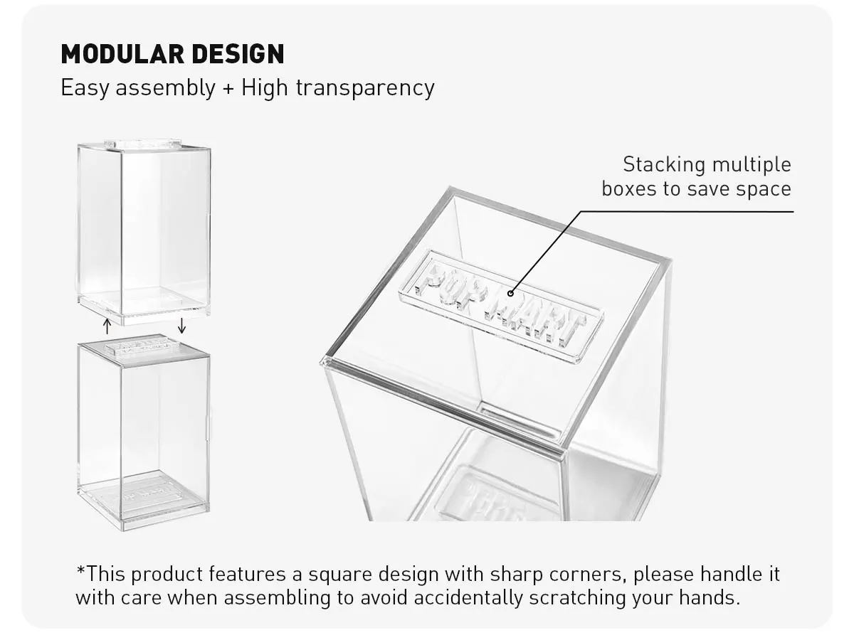 POP DISPLAY BOX (Transparent) | Display Containers - POP MART (United ...
