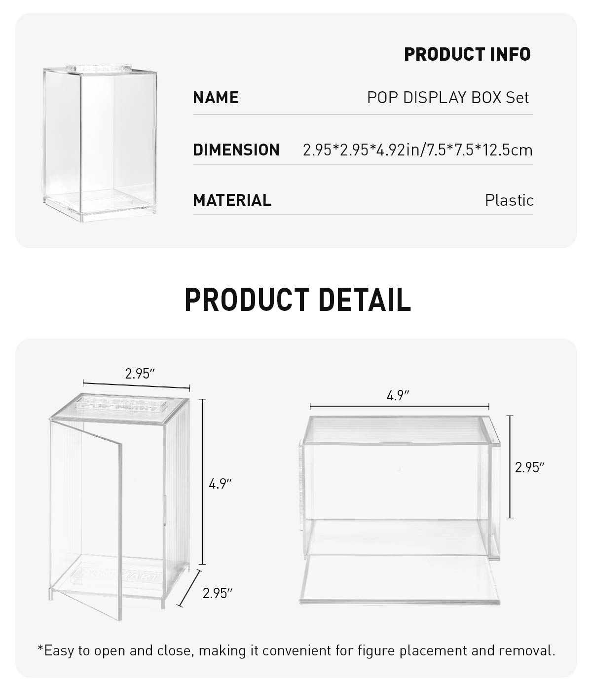 POP DISPLAY BOX (Transparent) | Display Containers - POP MART (United ...
