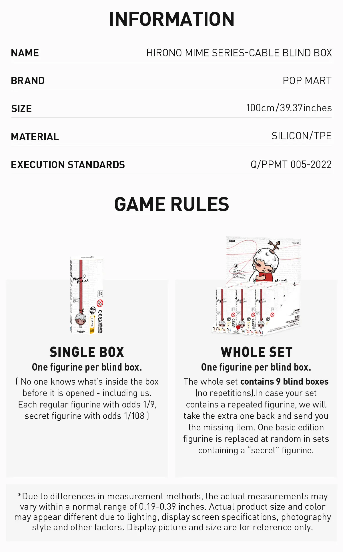 HIRONO Mime Series-Cable Blind Box (TYPE-C) - POP MART (United States)