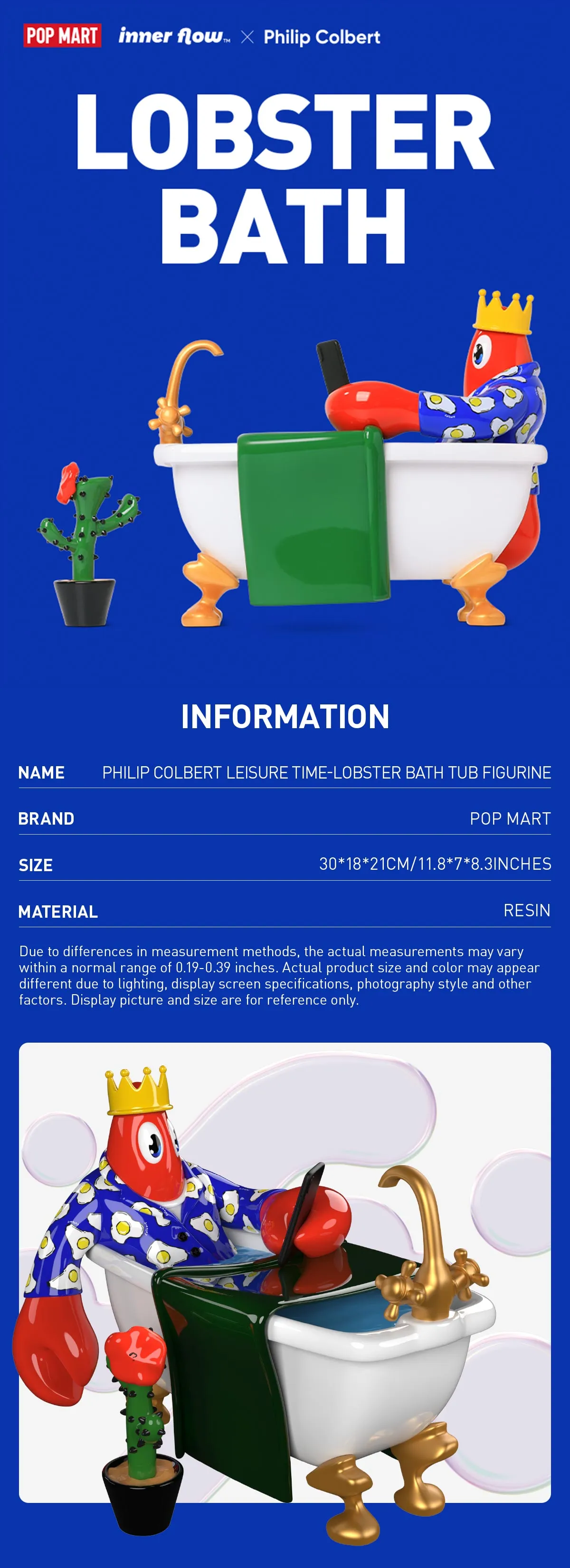 PHILIP COLBERT Leisure Time-Lobster Bath Tub Figurine | Designer ...