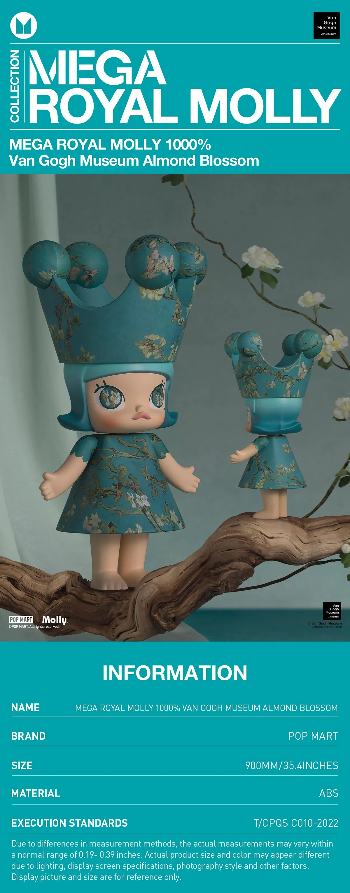 MEGA ROYAL MOLLY 1000% Van Gogh Museum Almond Blossom | Designer ...