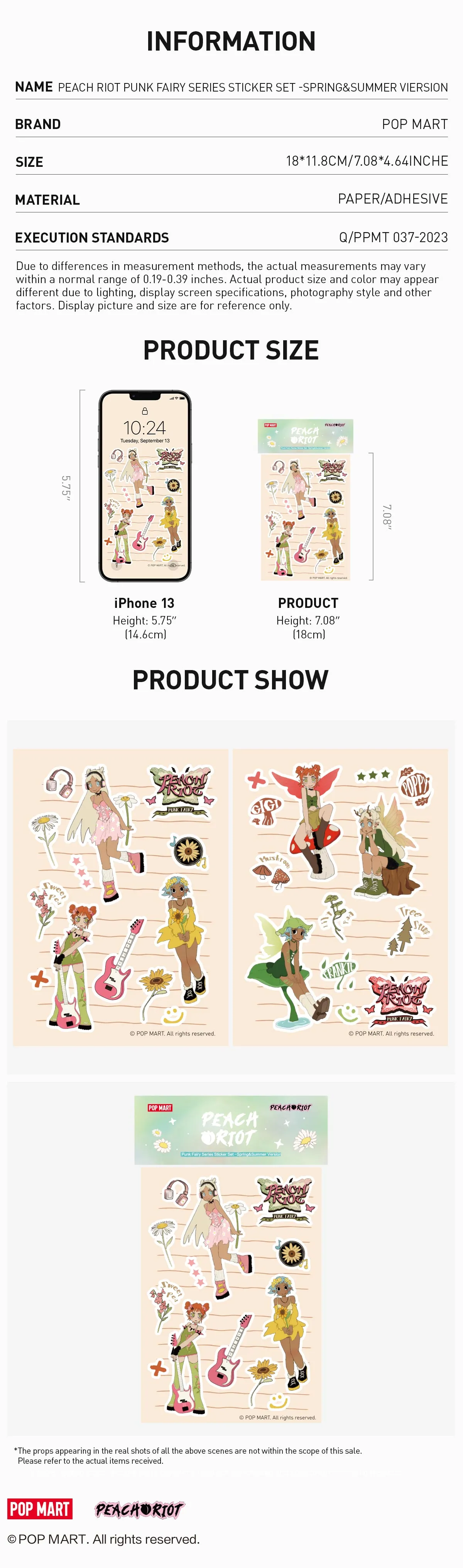 Over＄0 Gift-Peach Riot Peach Riot Punk Fairy Series Sticker Set ...