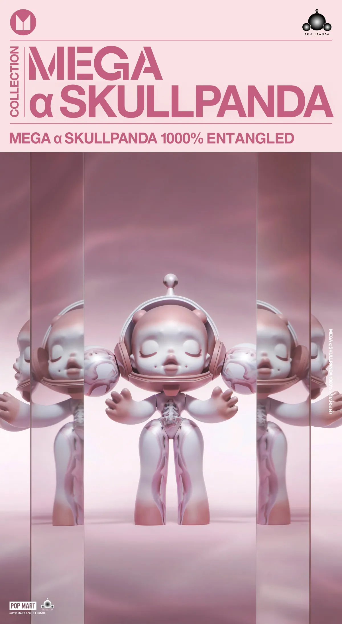 MEGA α SKULLPANDA 1000% Entangled - POP MART (United States)
