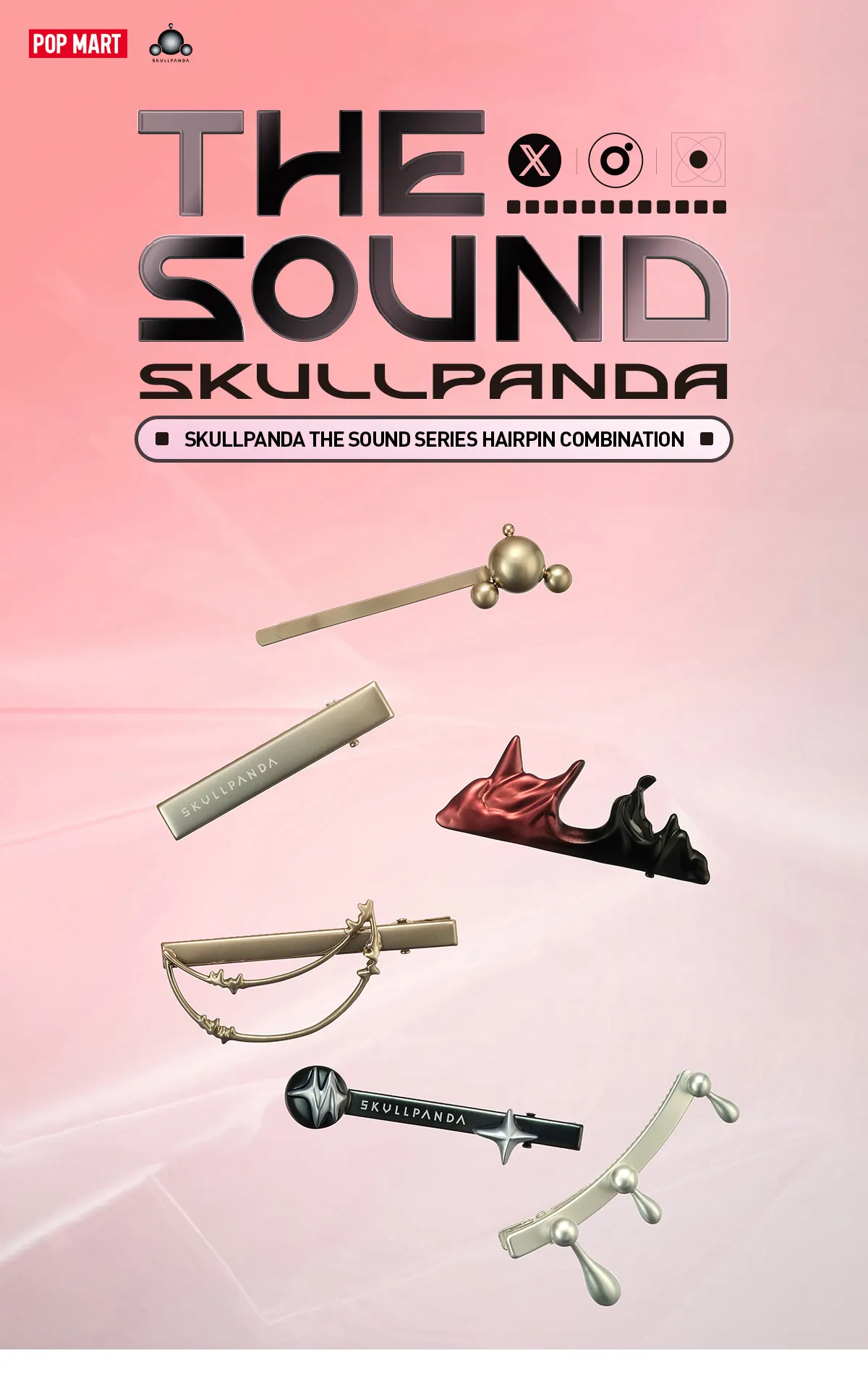 SKULLPANDA The Sound Series Hairpin Combination | Accessories ALL - POP ...