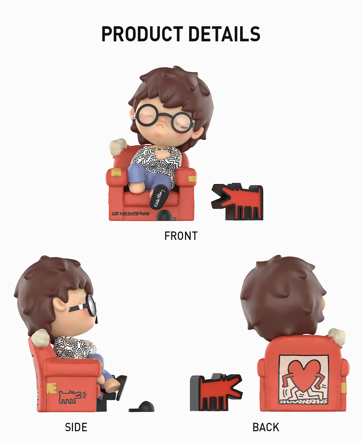 Hirono x Keith Haring Figurine | Designer Figurines - POP MART (United ...