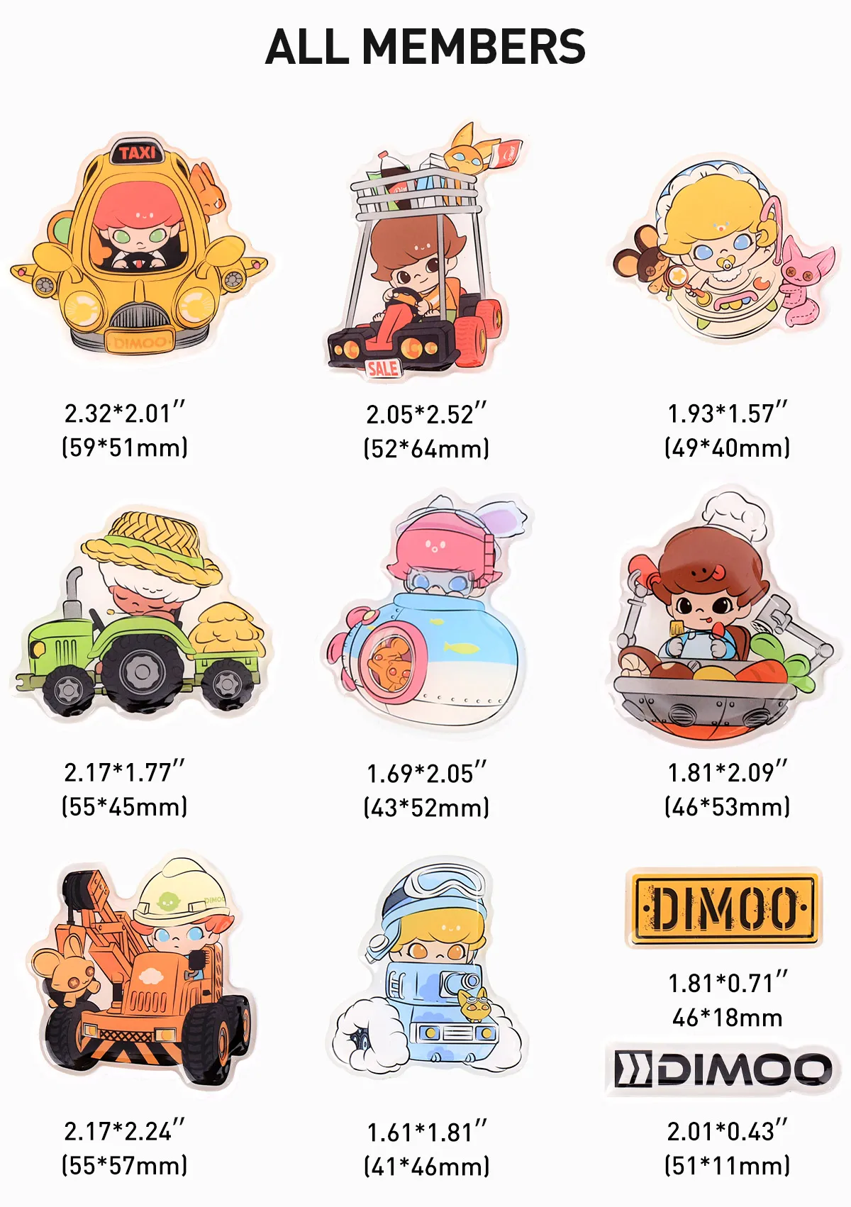 Over＄29 Gift-DIMOO去哪儿系列果冻贴套组 - POP MART (United States)