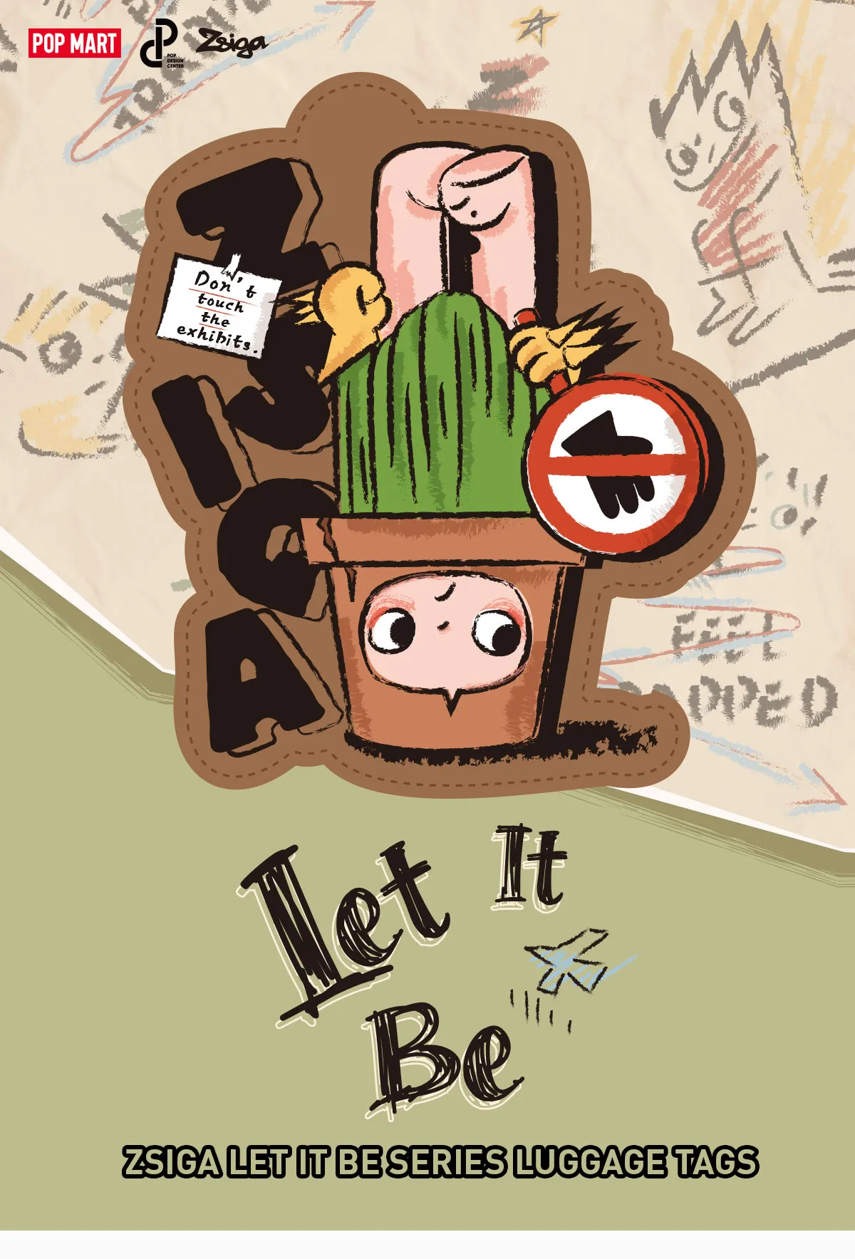 Over＄？ Gift-Zsiga允许一切发生系列-行李牌 - POP MART (United States)