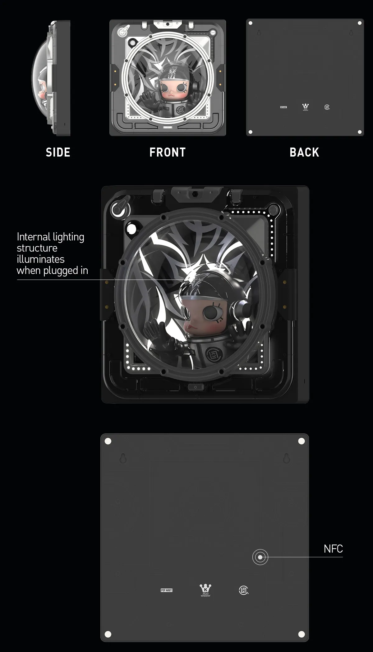 MEGA SPACE MOLLY 400% CLOT-Black Alienegra Set - POP MART (United States)