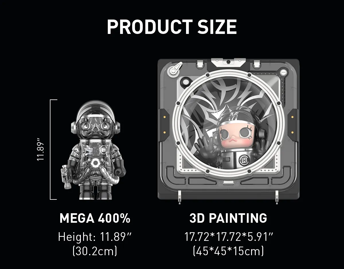 MEGA SPACE MOLLY 400% CLOT-Black Alienegra Set - POP MART (United States)