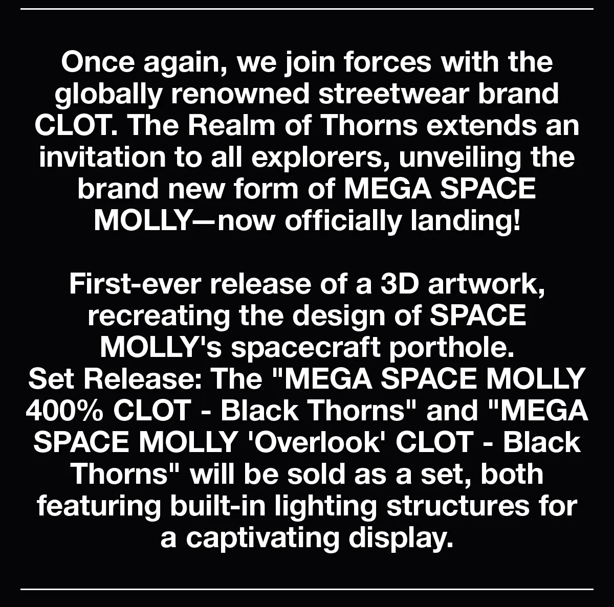MEGA SPACE MOLLY 400% CLOT-Black Alienegra Set - POP MART (United States)