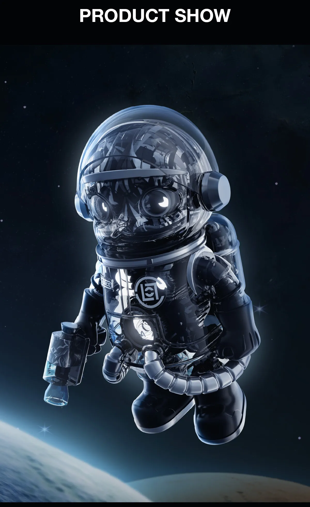 MEGA SPACE MOLLY 400% CLOT-Black Alienegra Set - POP MART (United States)