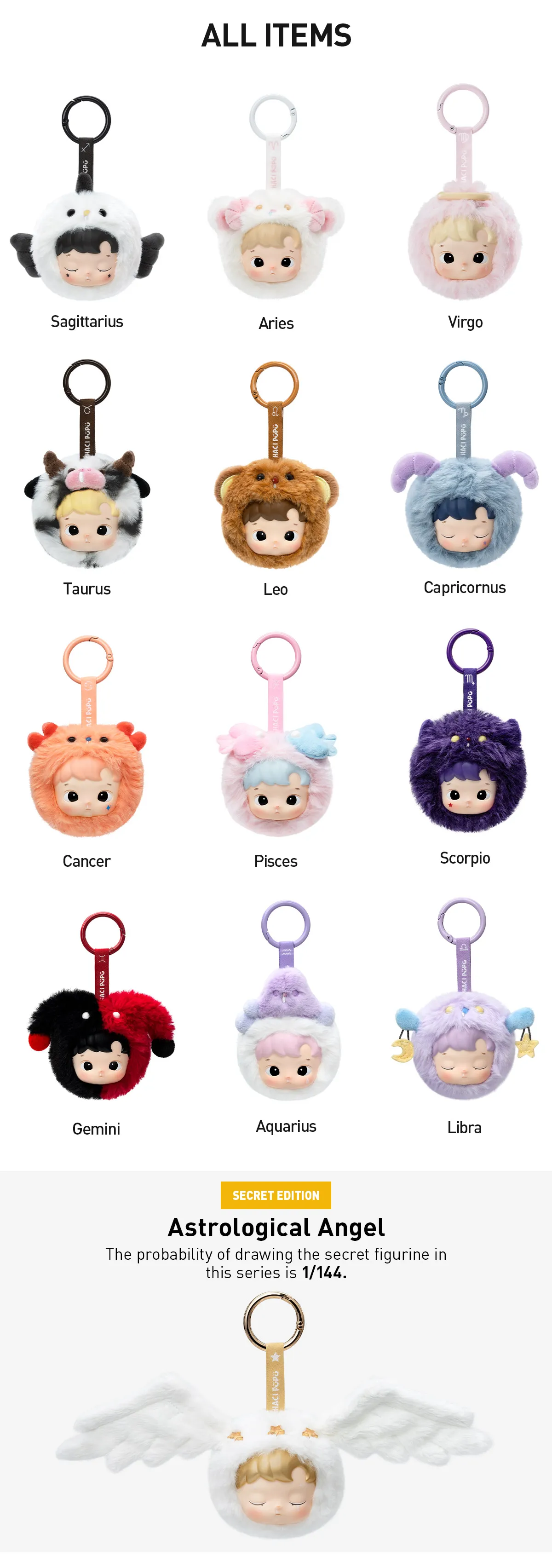 POP NOW:HACIPUPU The Constellation Series-Vinyl Plush Blind Box - POP ...