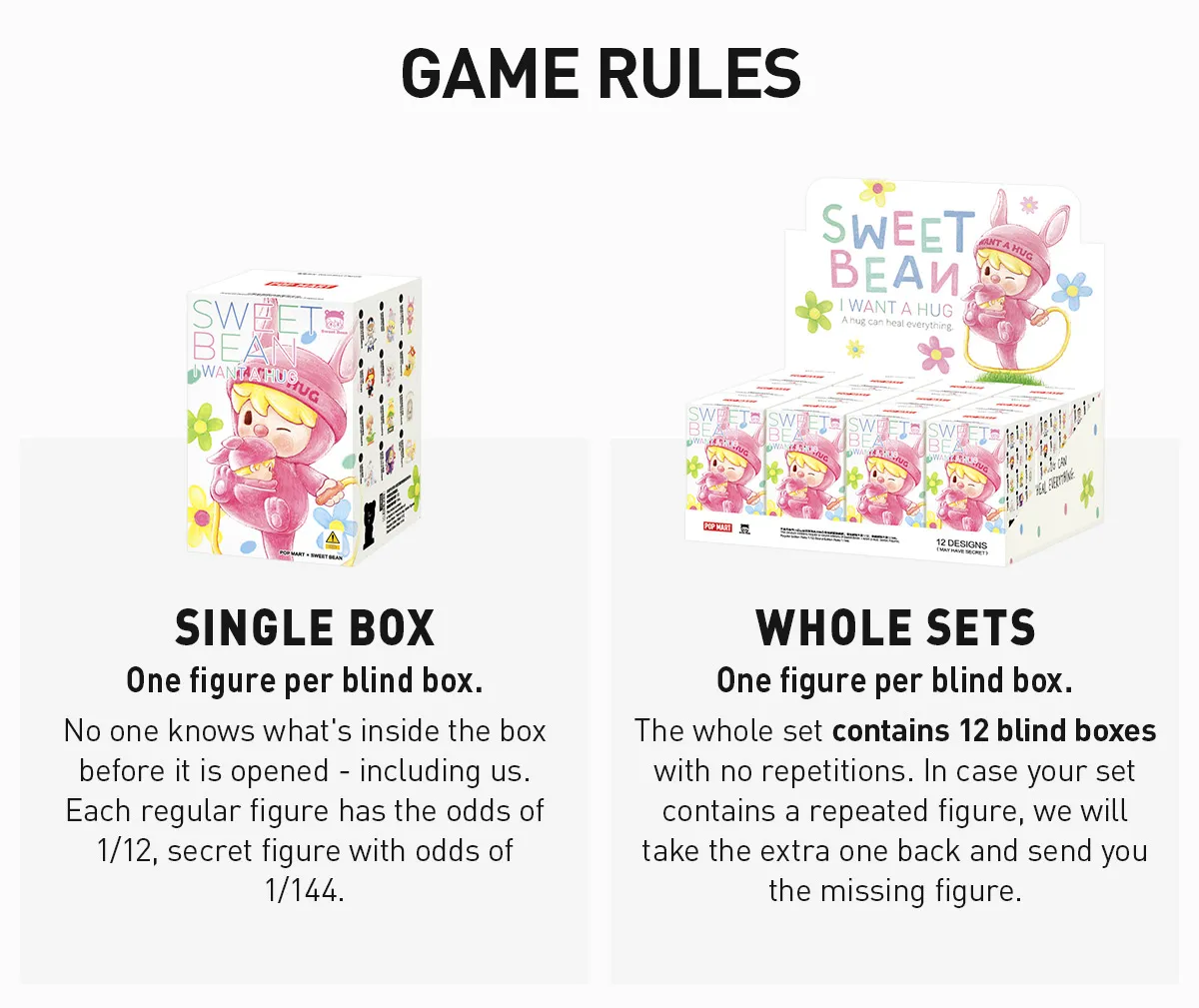 POP NOW:Sweet Bean I Want a Hug Series Figuress - POP MART (Canada)