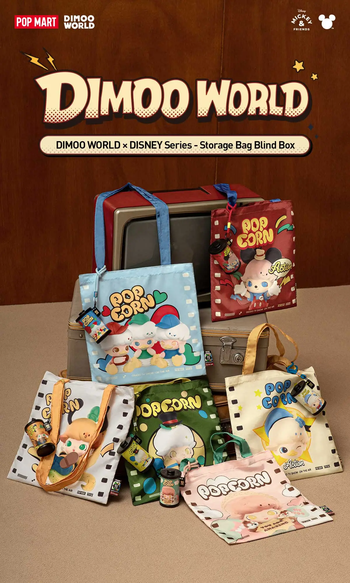 POP NOW:DIMOO WORLD × DISNEY Series-Storage Bag Blind Box - POP MART ...