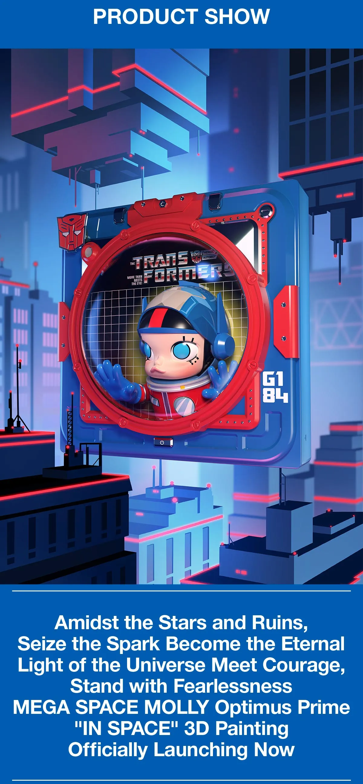 MEGA SPACE MOLLY Optimus Prime《IN SPACE》3D Painting - POP MART (Canada)
