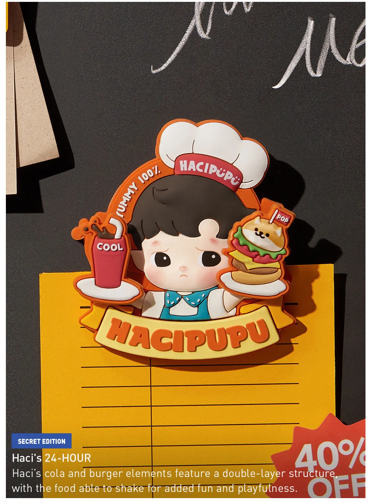 POP NOW:HACIPUPU Rolling Time Machine Series-Fridge Magnet Silicone ...