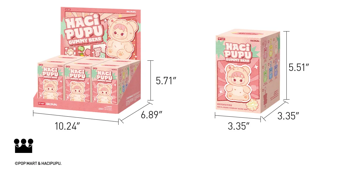 HACIPUPU Gummy Bear Series-Vinyl Plush Pendant Blind Box - POP MART ...