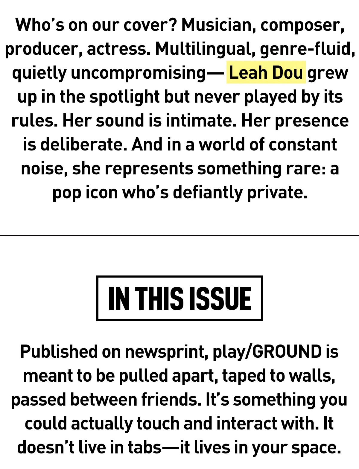 [Online Delivery Only] play/GROUND Magazine No.1, Spring/Summer 2025 ...