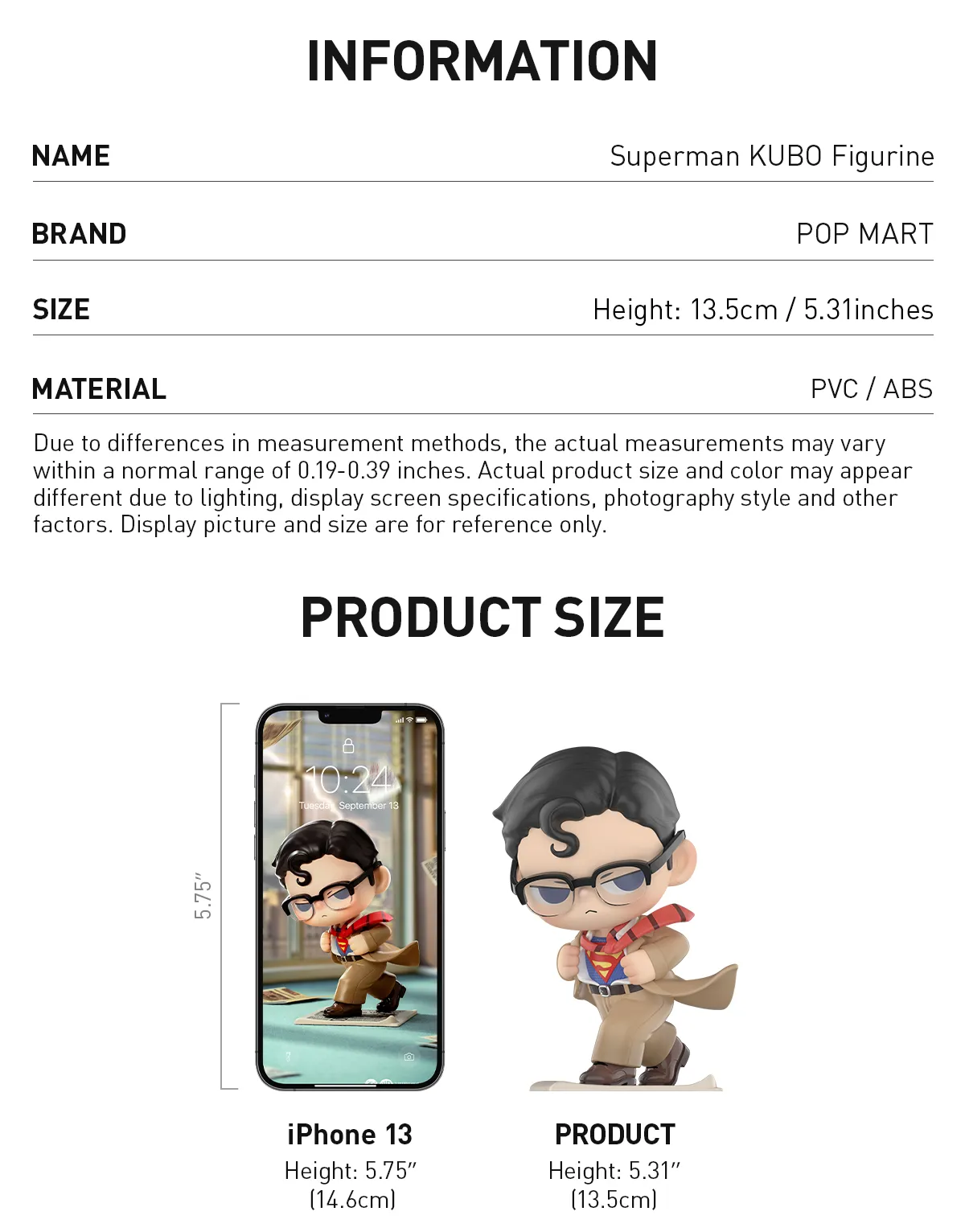 Superman KUBO Figurine - POP MART (Canada)