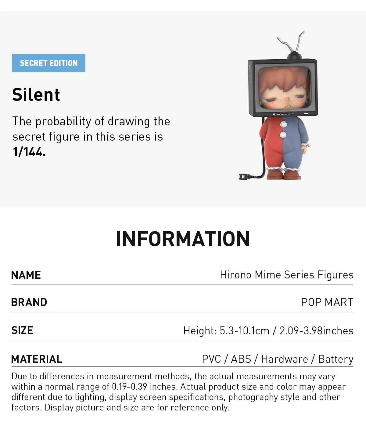 HIRONO Mime Series Figures - Blind Box - POP MART (United States)