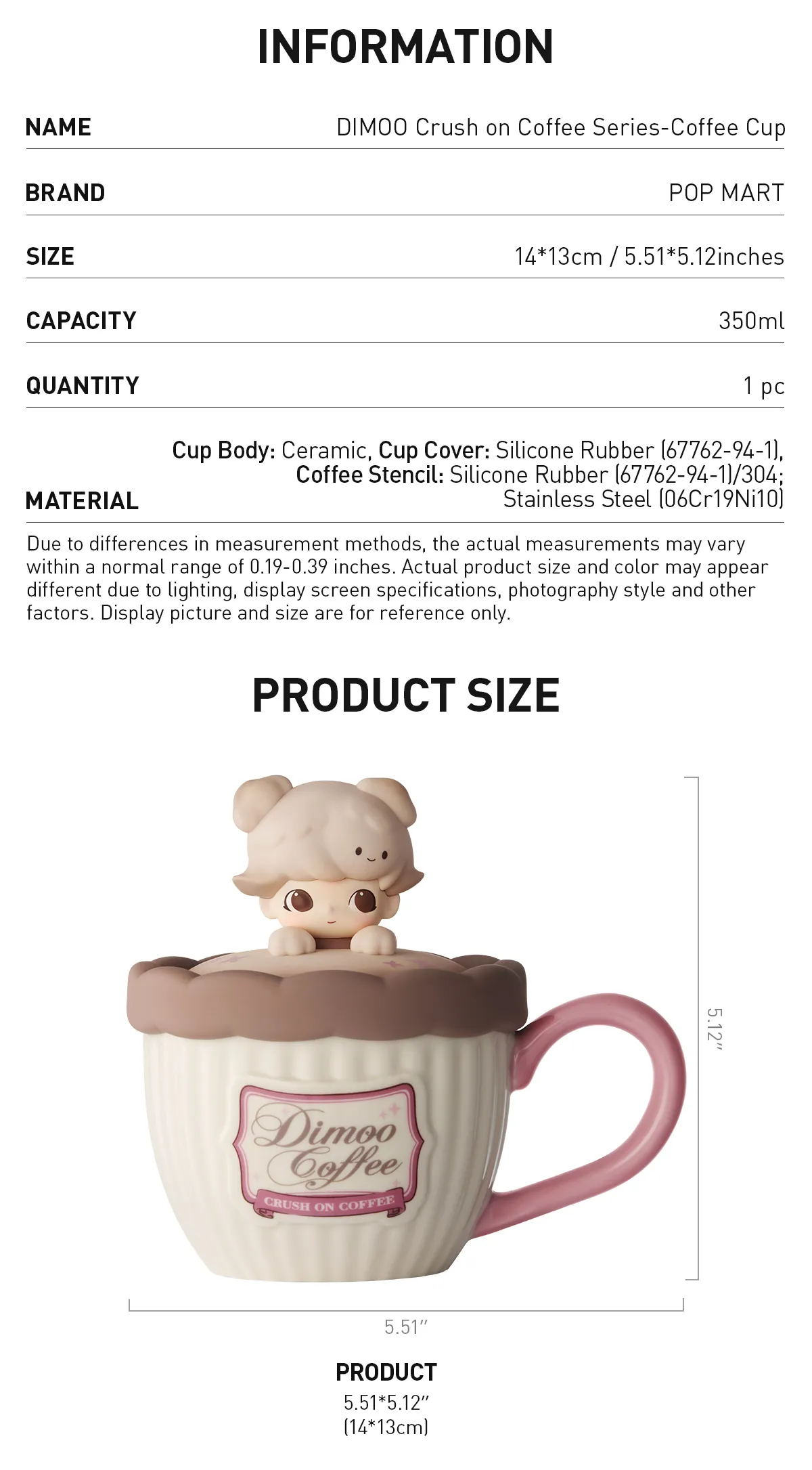 DIMOO-Crush On Coffee Series-Coffee Cup - POP MART (United States)