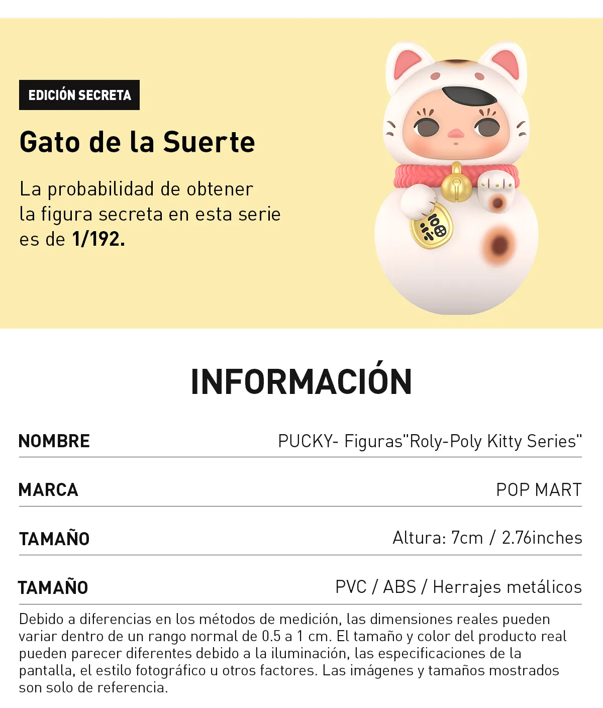 PUCKY- Figuras"Roly-Poly Kitty Series" - POP MART (United States)