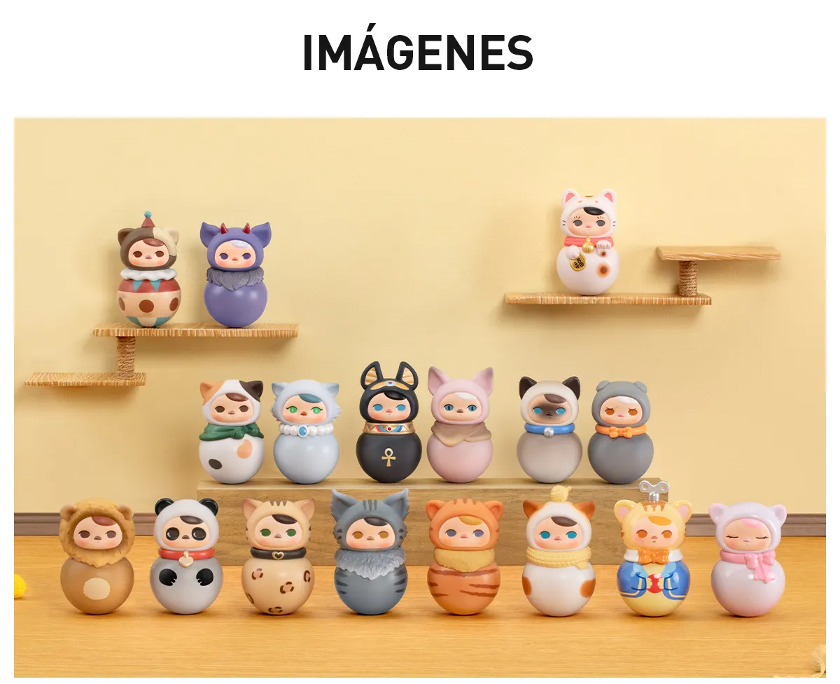 PUCKY- Figuras"Roly-Poly Kitty Series" - POP MART (United States)