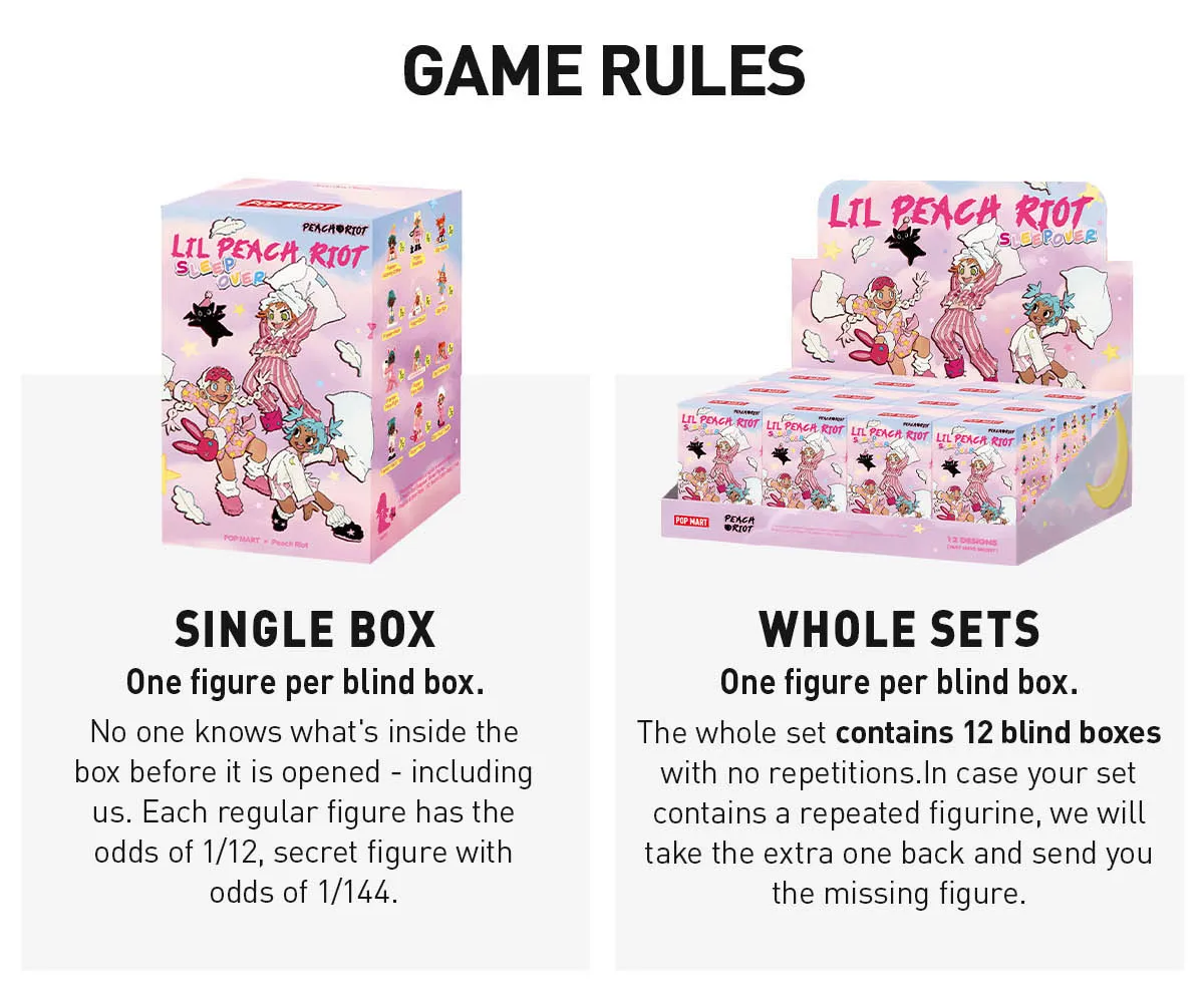 POP NOW:Lil Peach Riot Sleepover Series Figures - POP MART (United States)