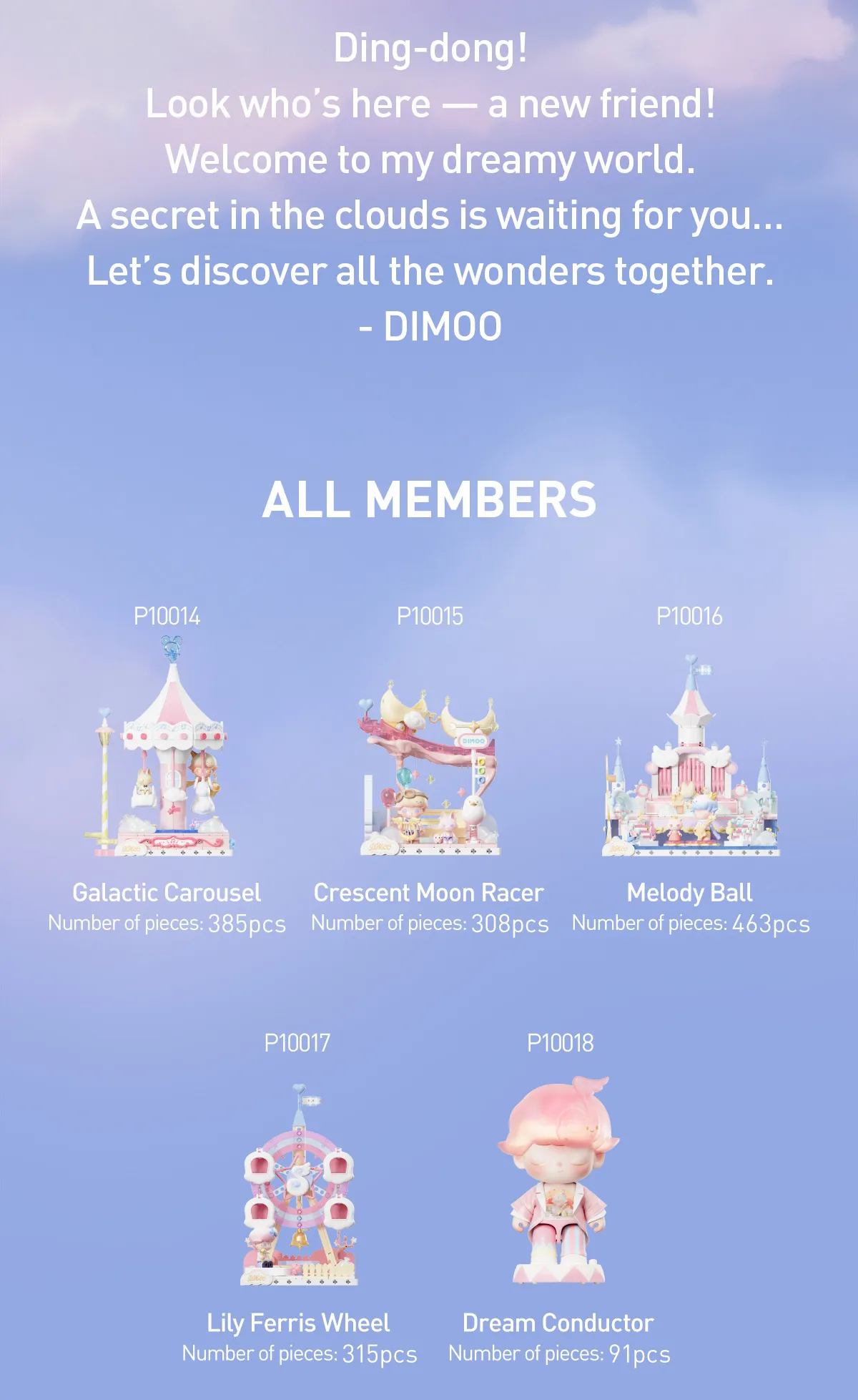 DIMOO Dream Melody Series Blocks - POP MART (Canada)