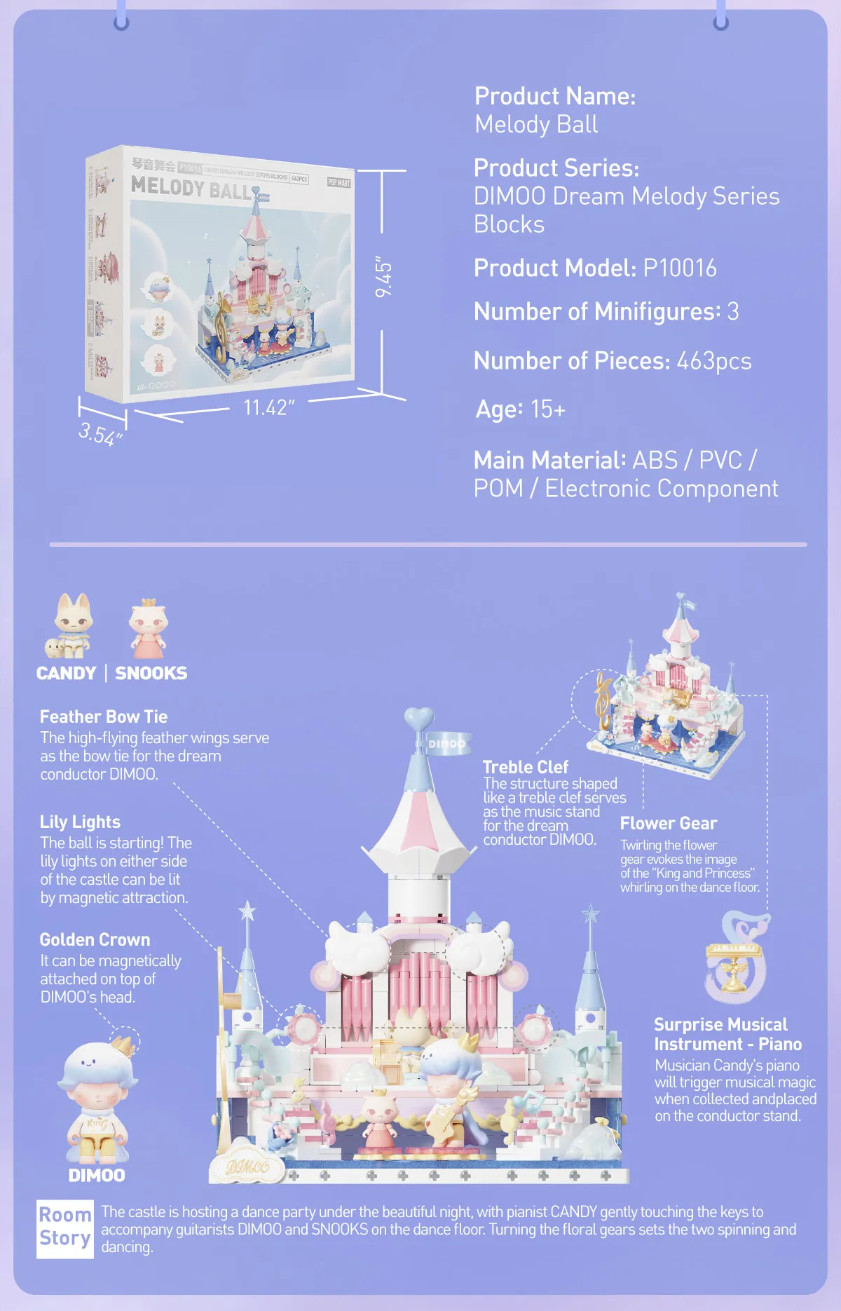 DIMOO Dream Melody Series Blocks - POP MART (United States)