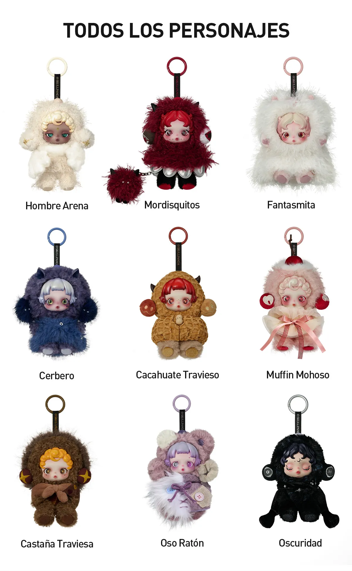 SKULLPANDA – colección“¡Me Encontraste!” Colgante de Peluche - POP MART ...