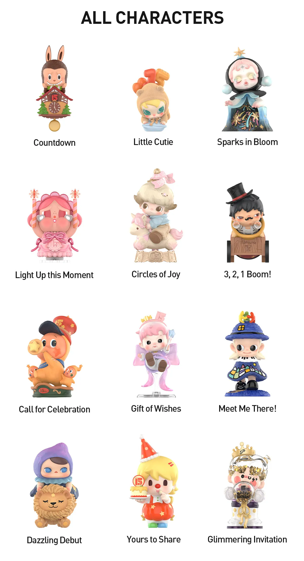 POP NOW:Celebrating the Moment POP MART 15th Anniversary Series Figures ...
