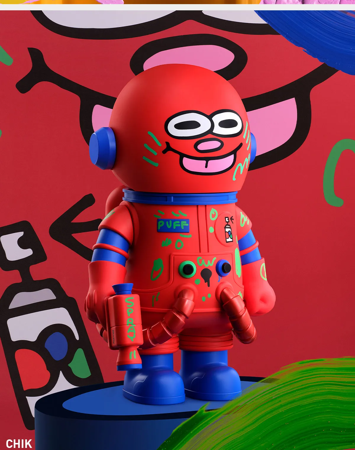 MEGA SPACE MOLLY 400% JON BURGERMAN SPACE CADETS - POP MART (Mexico)