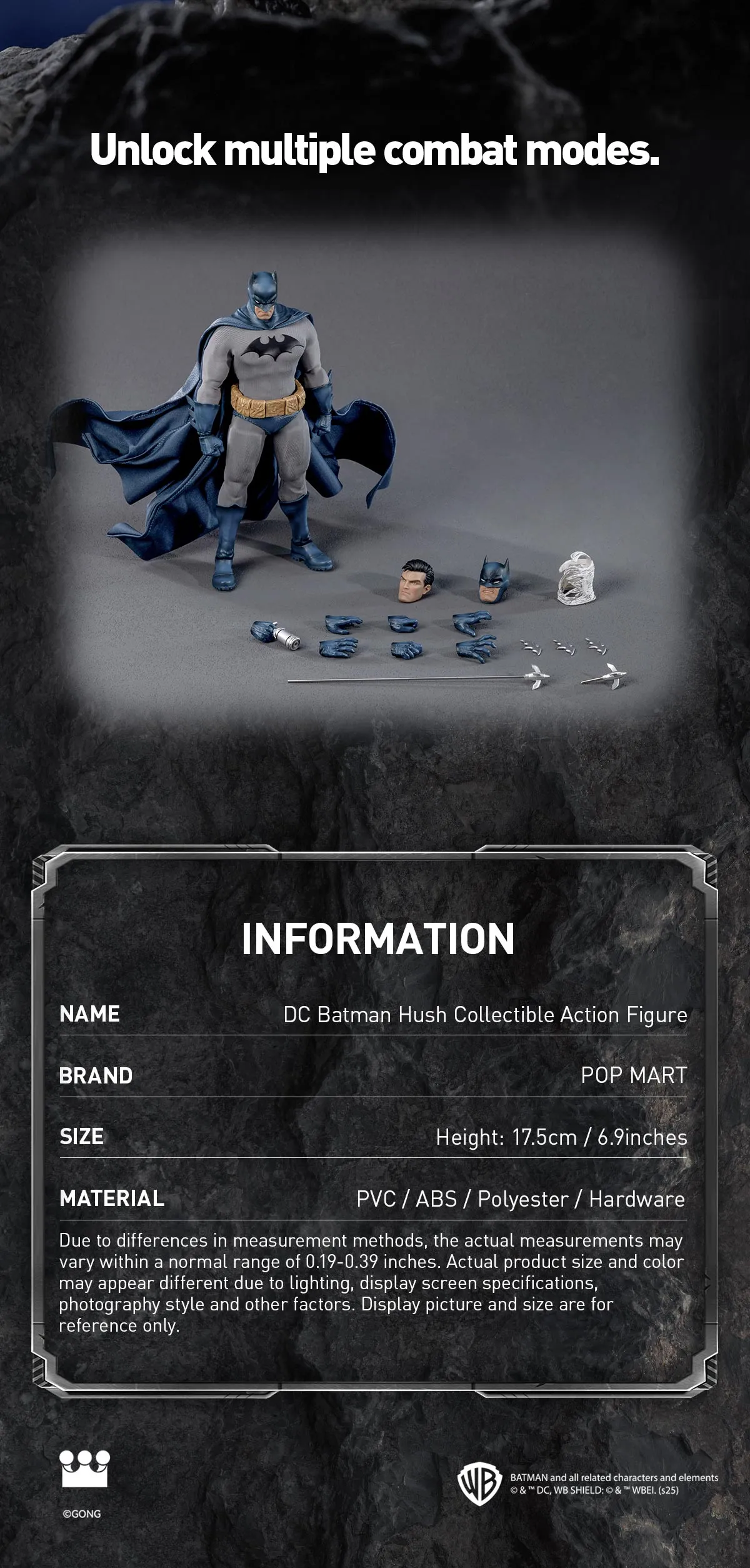 DC Batman Hush Collectible Action Figure - POP MART (Mexico)