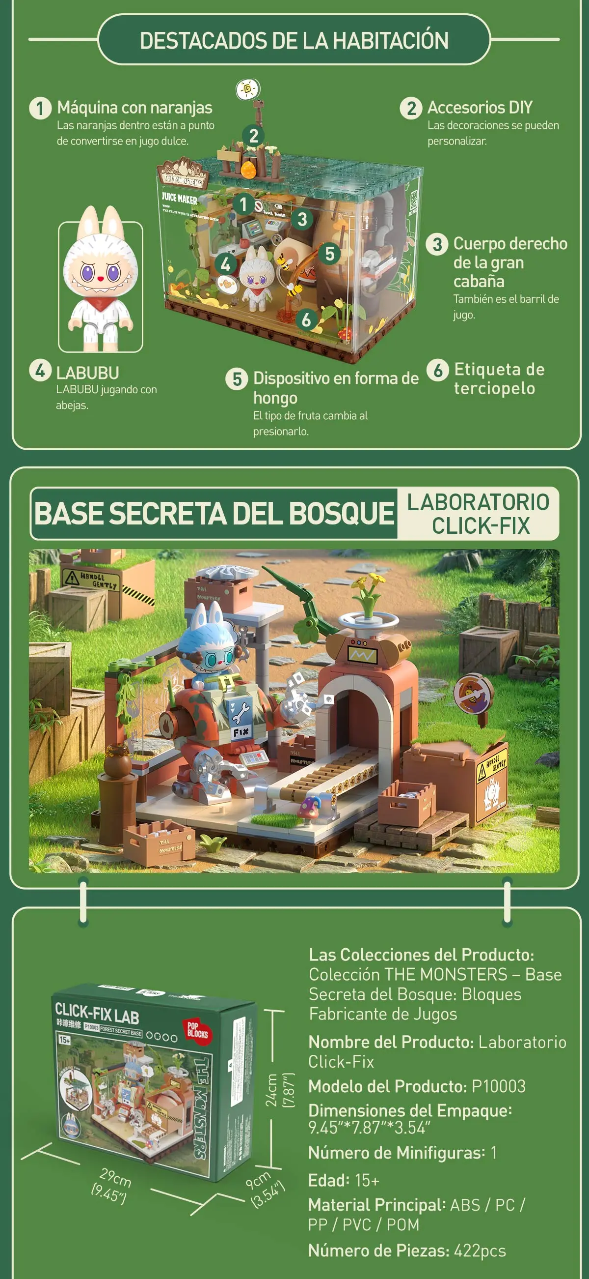 Colección THE MONSTERS – Base Secreta del Bosque: Bloques Parte 2 - POP ...
