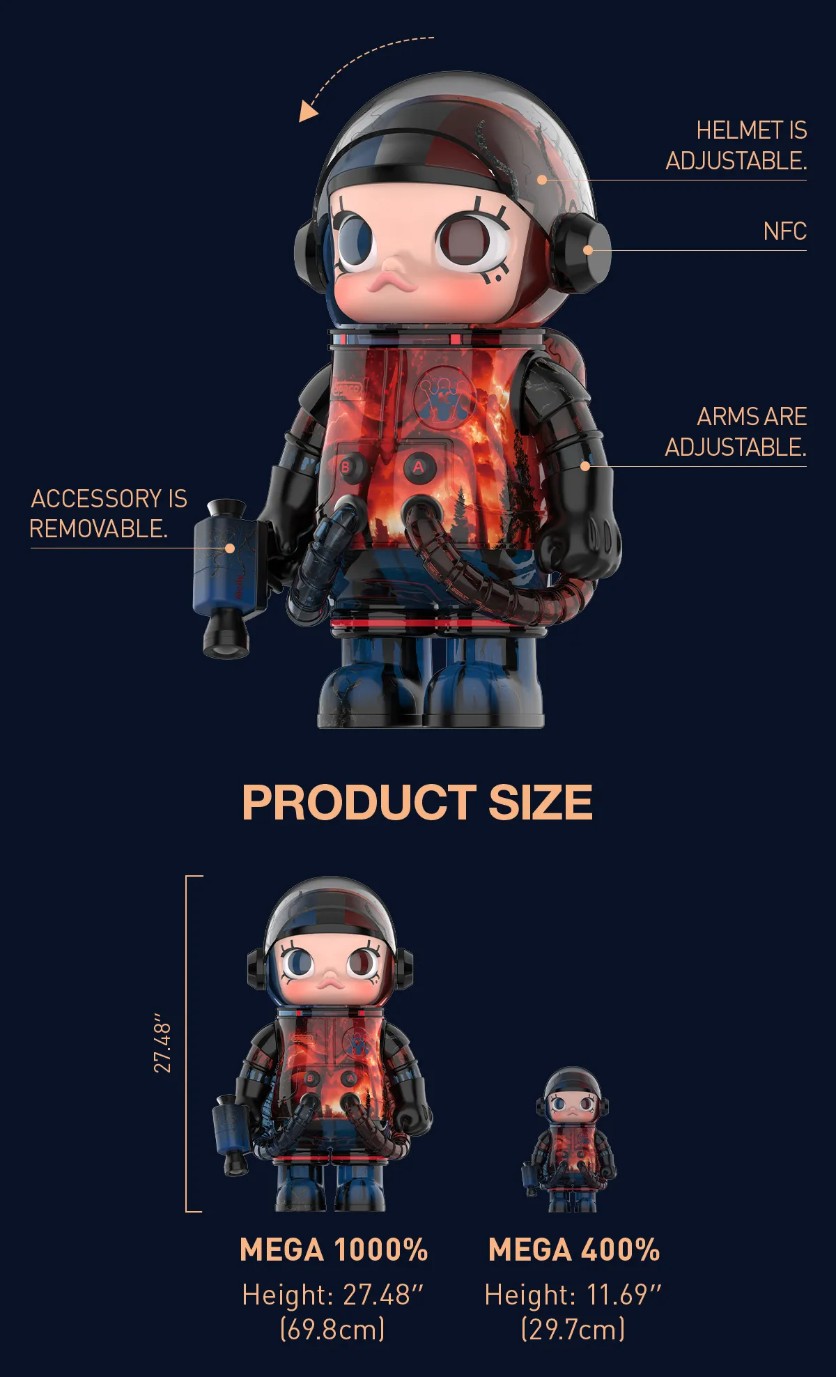 MEGA SPACE MOLLY 1000% Stranger Things - POP MART (United States)