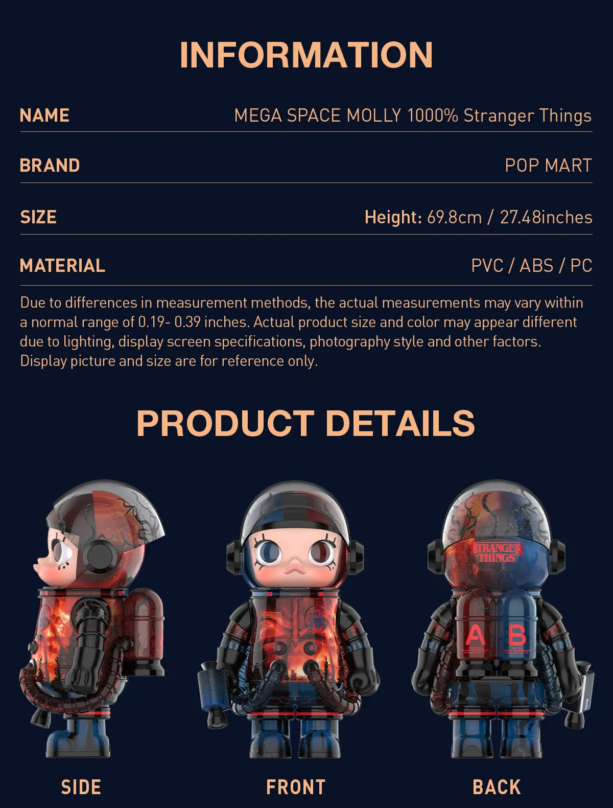 MEGA SPACE MOLLY 1000% Stranger Things - POP MART (United States)