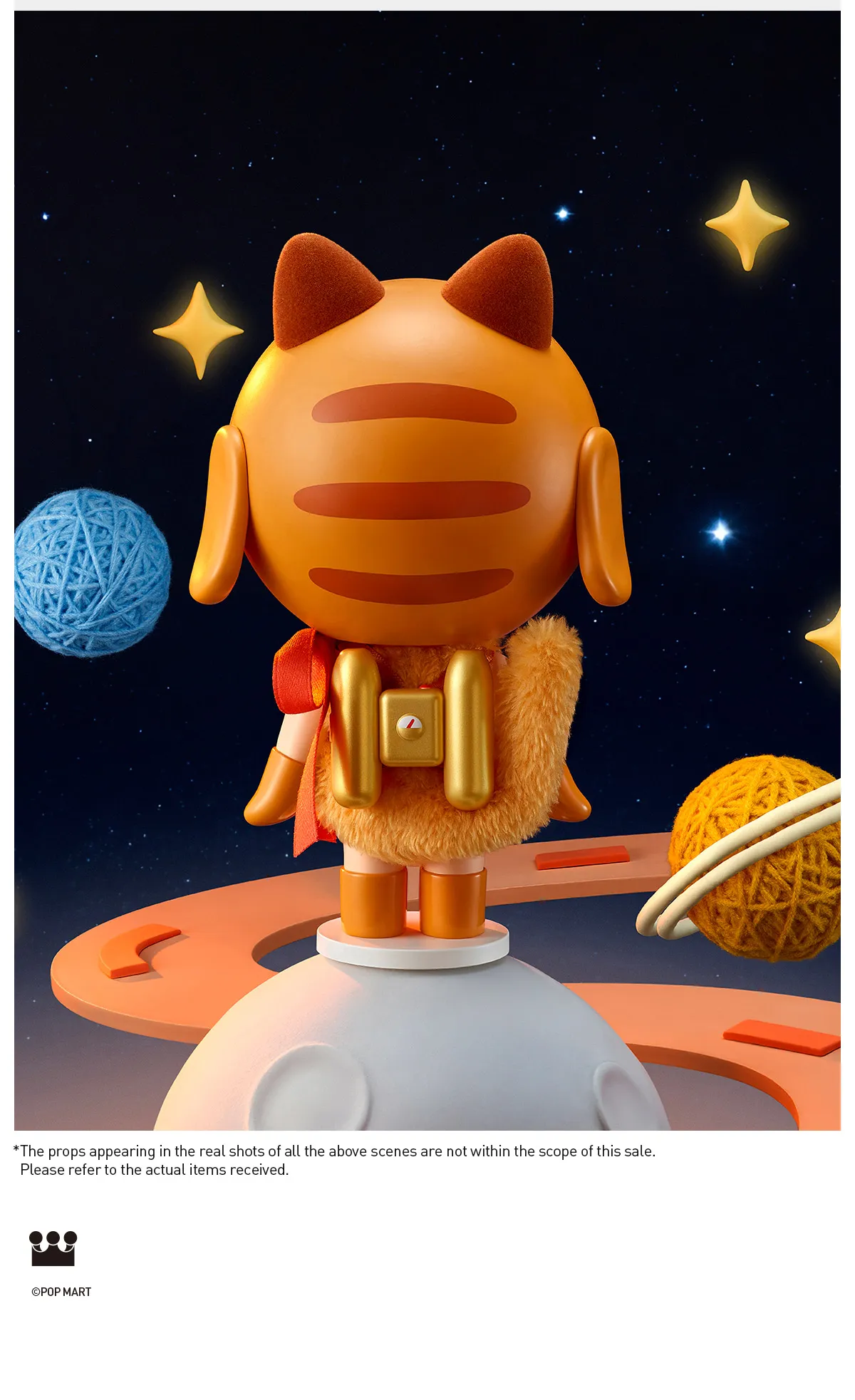 Crybaby Space Cat Figurine-Orange - POP MART (United States)