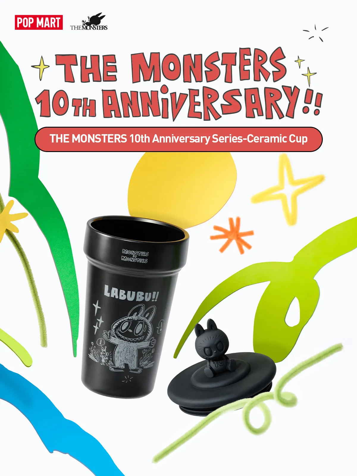 THE MONSTERS 10th Anniversary Series Ceramic Cup - POP MART (United States)