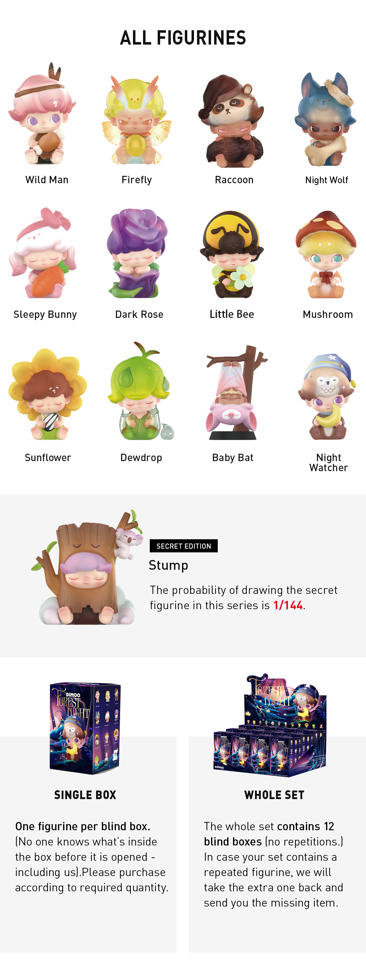 DIMOO Forest Night Series - Blind Box - POP MART (United States)