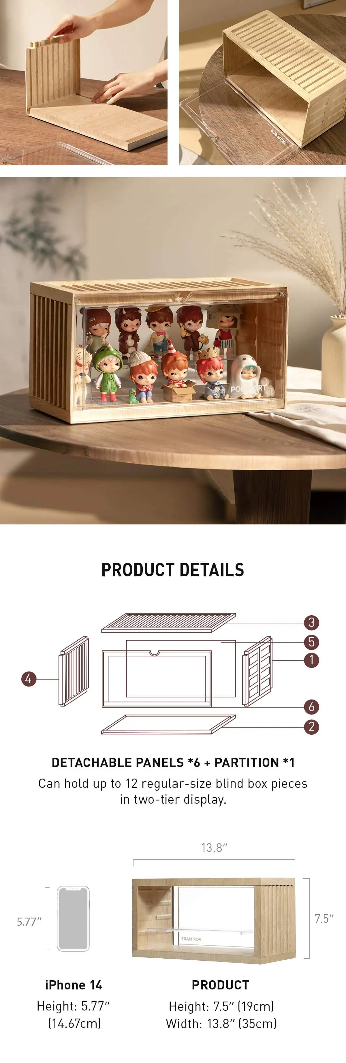POP Wood Assembly Figurine Display Box - POP MART (United States)